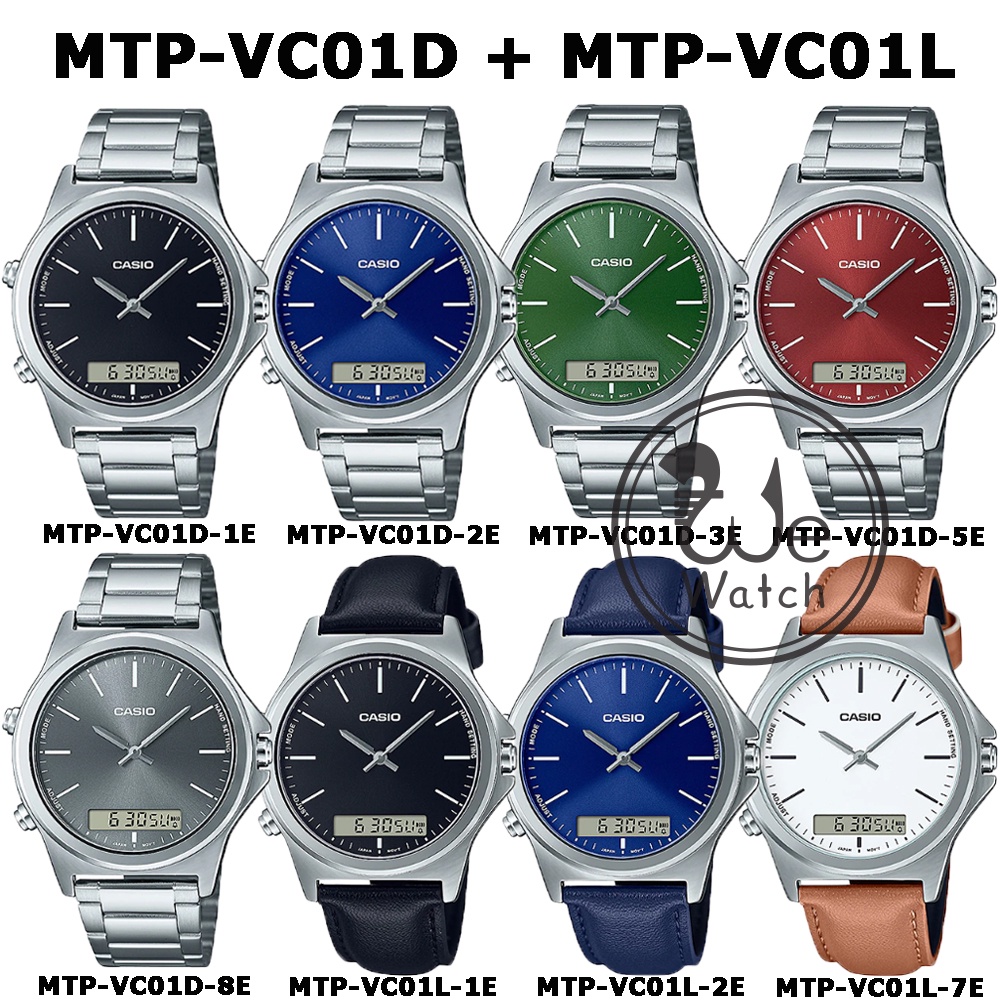 CASIO ของแท้ รุ่นใหม่ รุ่น MTP-VC01D MTP-VC01L นาฬิกาชาย 2 ระบบ เข็ม ...