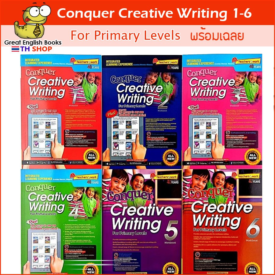 *มุมหนังสืองอ* หนังสือแบบฝึกหัดภาษาอังกฤษประเทศสิงคโปร์ SAP Conquer Creative Writing 1-6 สำหรับ ...