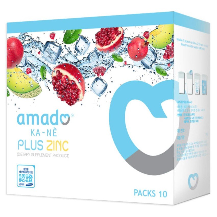 Amado Ka Ne Plus Zinc อมาโด้ คาเน่ [10 เม็ด] | Shopee Thailand