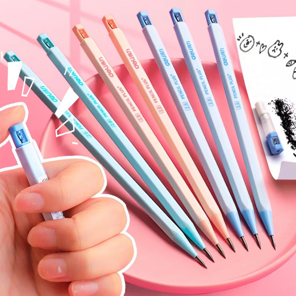 Letit ดินสอหกเหลี ่ ยมแบบพับเก ็ บได ้ 2.0 มม . ดินสอเขียนนักเรียนเครื ...