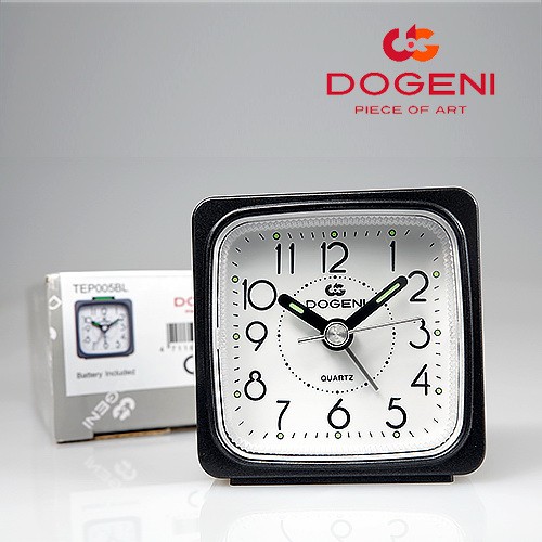 นาฬิกาปลุก DOGENI มีพรายน้ำ สีดำ รุ่น TEP005/TEP005BL | Shopee Thailand