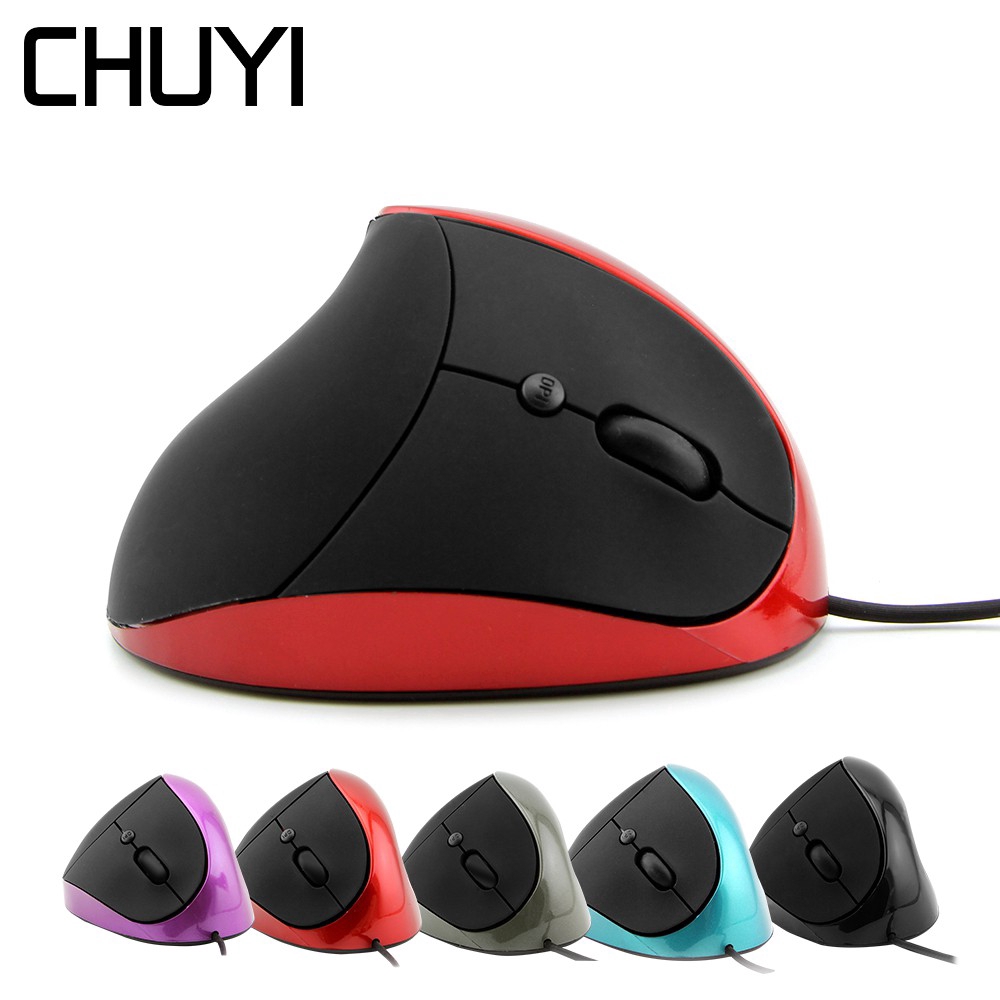 Chyi เมาส์เกมมิ่งมีสาย แนวตั้ง DPI ปรับได้ 800-1200-1600 | Shopee Thailand