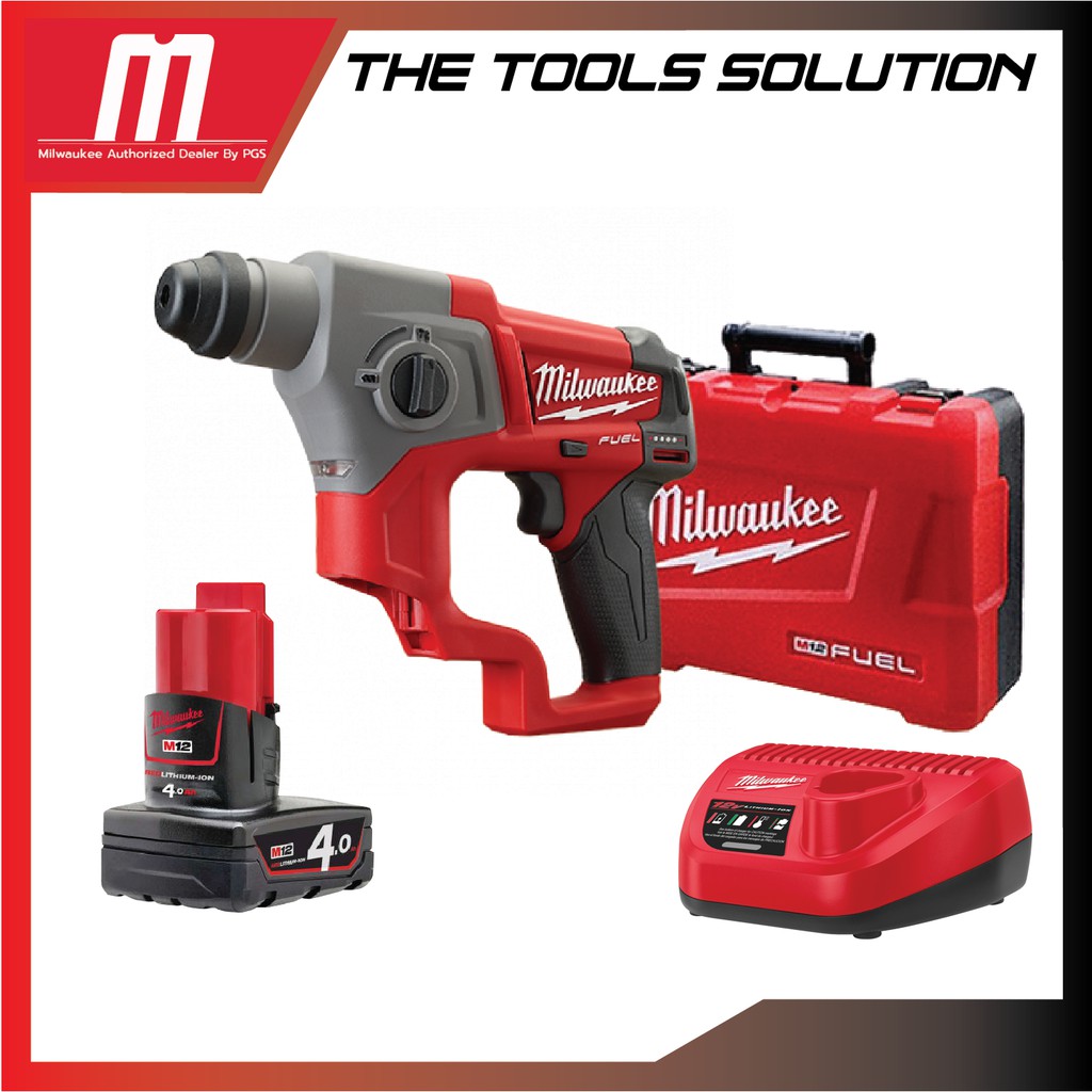 Milwaukee - M12 CH-0C สว่านโรตารี่ไร้สาย 12 โวลต์ ระบบ SDS+ พร้อม ...