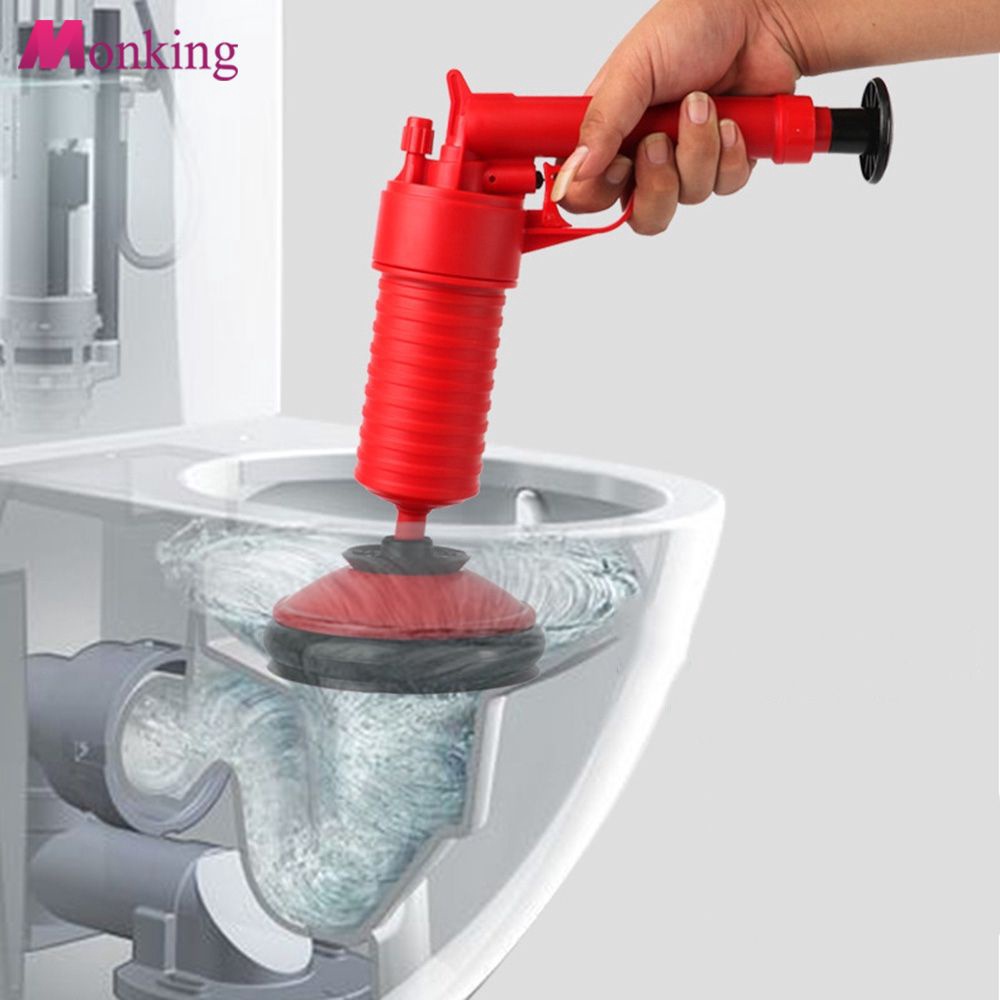 ☎ Air Pump Drain Blaster Sink Plunger Shower Bath Toilet Waste Pipe ...