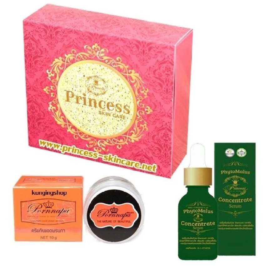 Princess Skin Care แพ็คเกจใหม่ 1 ชุด + ครีมกันแดดพรนภา +เซรั่มสเตมเซลล์ ...
