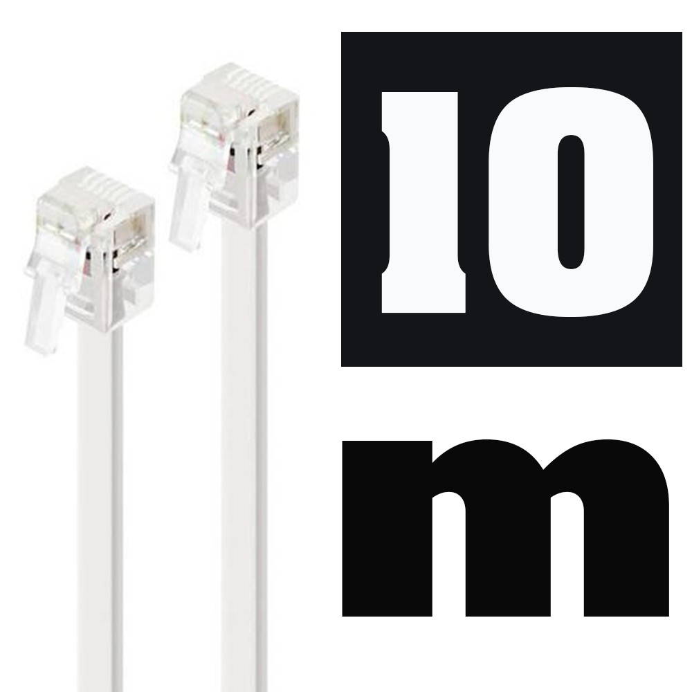 สายโทรศัพท์ 2 CORE 6P2C RJ11 Male to Male Plug Telephone Line Cable ...