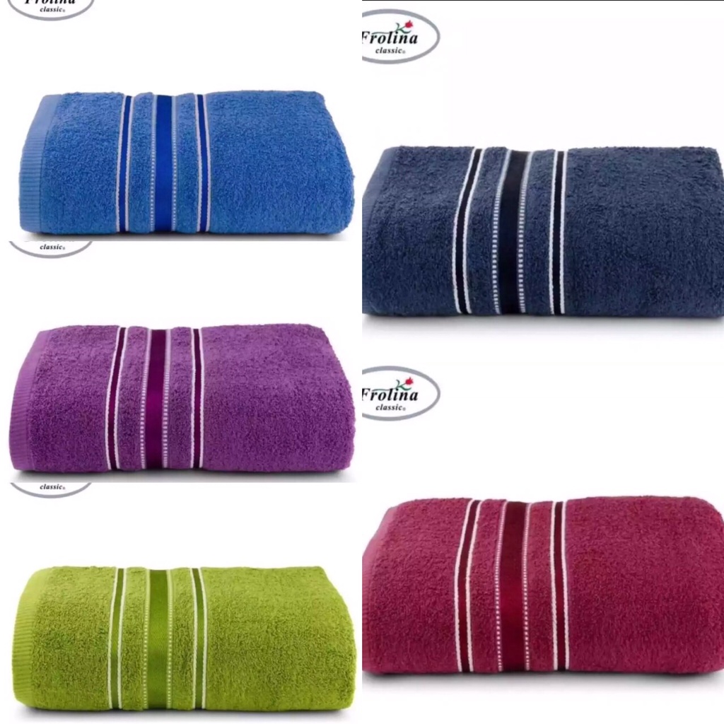 ผ้าขนหนู ผ้าเช็ดตัวผืนใหญ่(Frolina)สีพื้น ขนาด 27x54" | Shopee Thailand