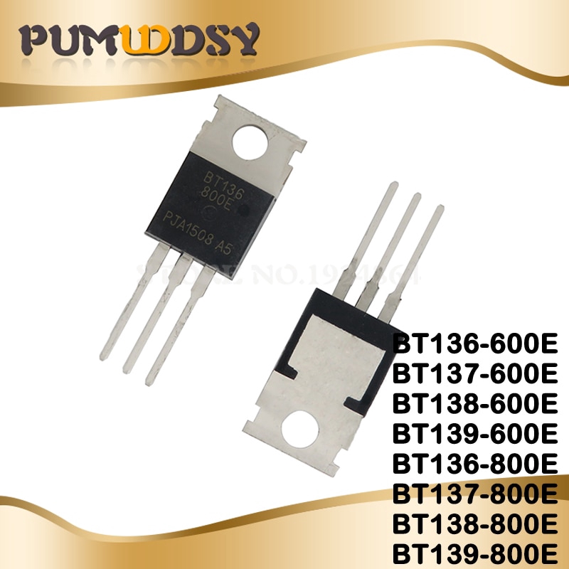 10PCS BT136-600E BT137-600E BT138-600E BT139-600E BT136-800E BT137-800E BT138-800E BT139-800E TO ...