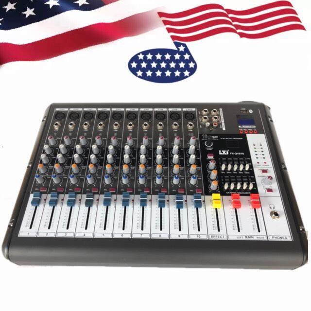 LXJ เพาเวอร์มิกเซอร์ มิกเซอร์ 10ช่อง Power Mixer เครื่องเสียง ขยายเสียง ...