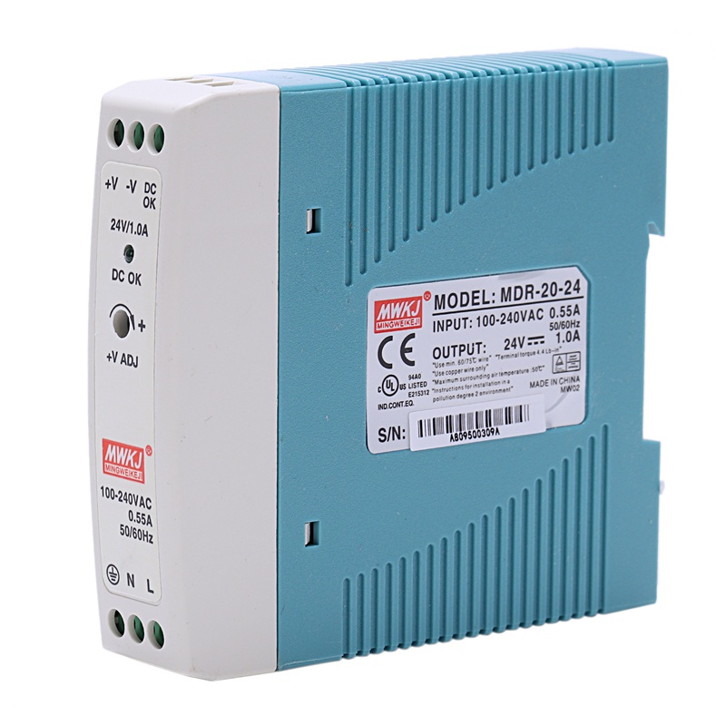 Mdr-20 5V 20W Din Rail พาวเวอร์ซัพพลาย Ac-Dc ไดร์เวอร์ควบคุมแรงดันไฟฟ้า ...