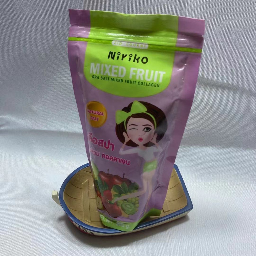 Niriko เกลือสปา ผลไม้รวมคอลลาเจน แท้ 100% เนื้อละเอียดไม่บาดผิว ขนาด 300 กรัม | Shopee Thailand