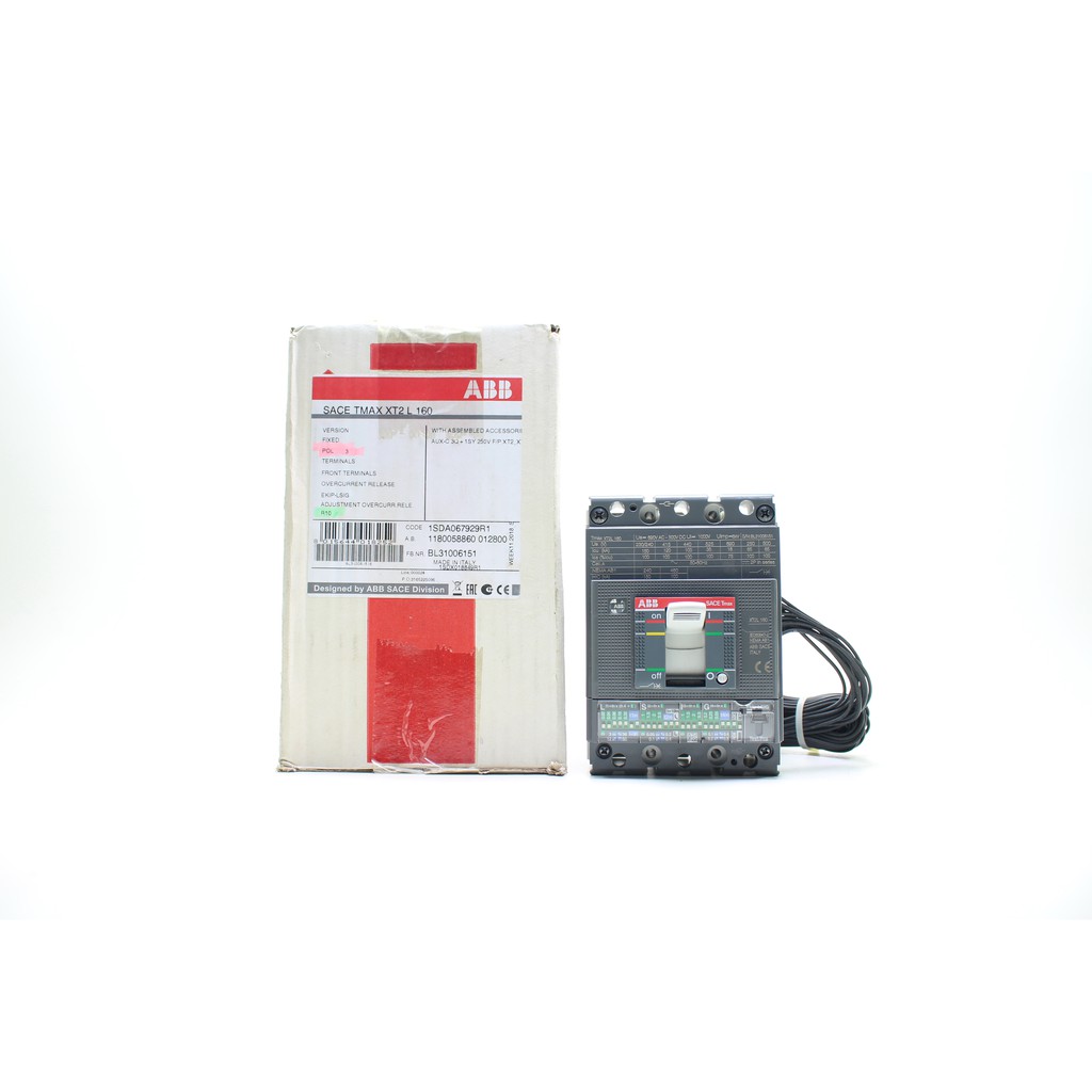 Tmax XT2L 160 ABB MCCB เซอร์กิตเบรกเกอร์ 1SDA067929R1 AUX-C 3Q + 1SY ...