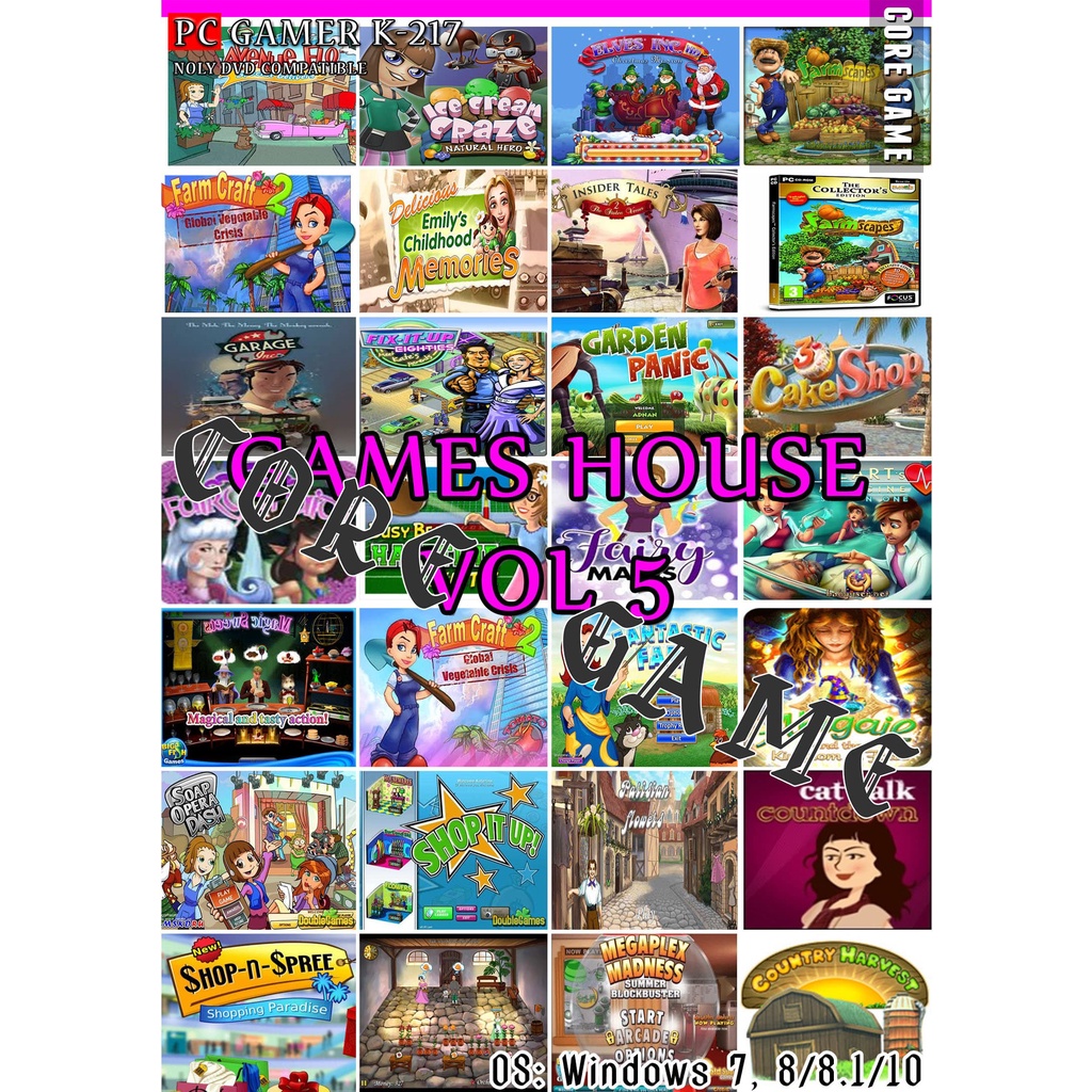 gamehouse v.5 แผ่นเกมส์ แฟลชไดร์ฟ เกมส์คอมพิวเตอร์ PC โน๊ตบุ๊ค | Shopee ...