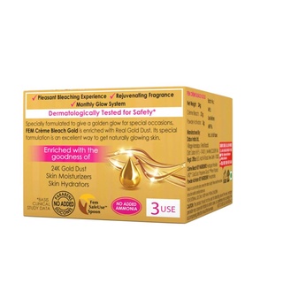 Fem Fairness Naturals Gold Skin Bleach 40กรัม ครีมย้อมหนวด ย้อมคิ้ว ...