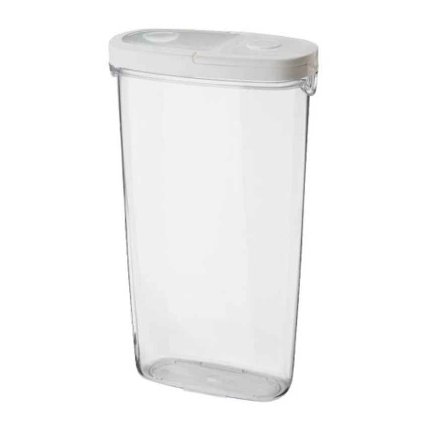 DRYBOX กล่องใส่อาหารแห้ง Dry food jar with lid 2.3 L (ใส-ขาว) | Shopee ...