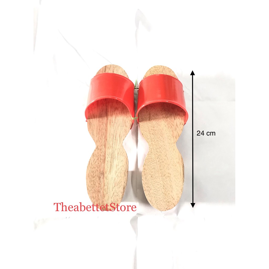 Kasut Terompah Kayu Kasut Kayu รองเท้าไม้ แบบดั้งเดิม | Shopee Thailand