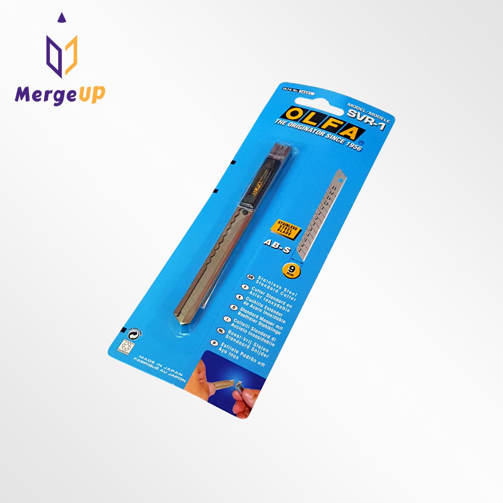 มีดคัตเตอร์ สแตนเลส อย่างดี อัลฟ่า OLFA 9 มม. No.SVR-1 (9mm.) Stainless Steel แข็งแรง ทนทาน ...