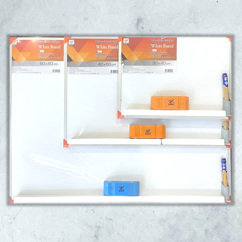 กระดานไวท์บอร์ด โรบิน Robin Whiteboard ไวท์บอร์ด ขนาด 30x40 / 40x60 ...