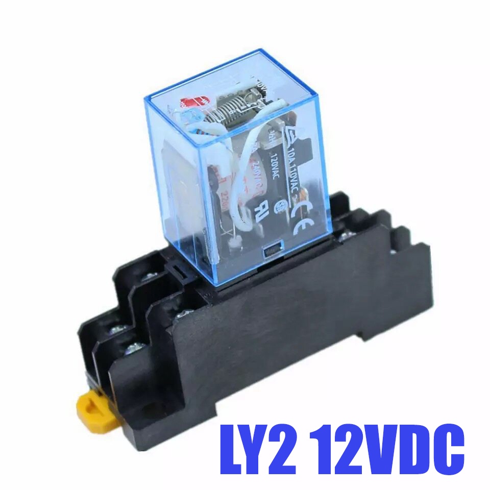 10A รีเลย์ LY2 LY4 RELAY 12VDC , 24VDC,110V, 220VAC Socket PTF-08A ...