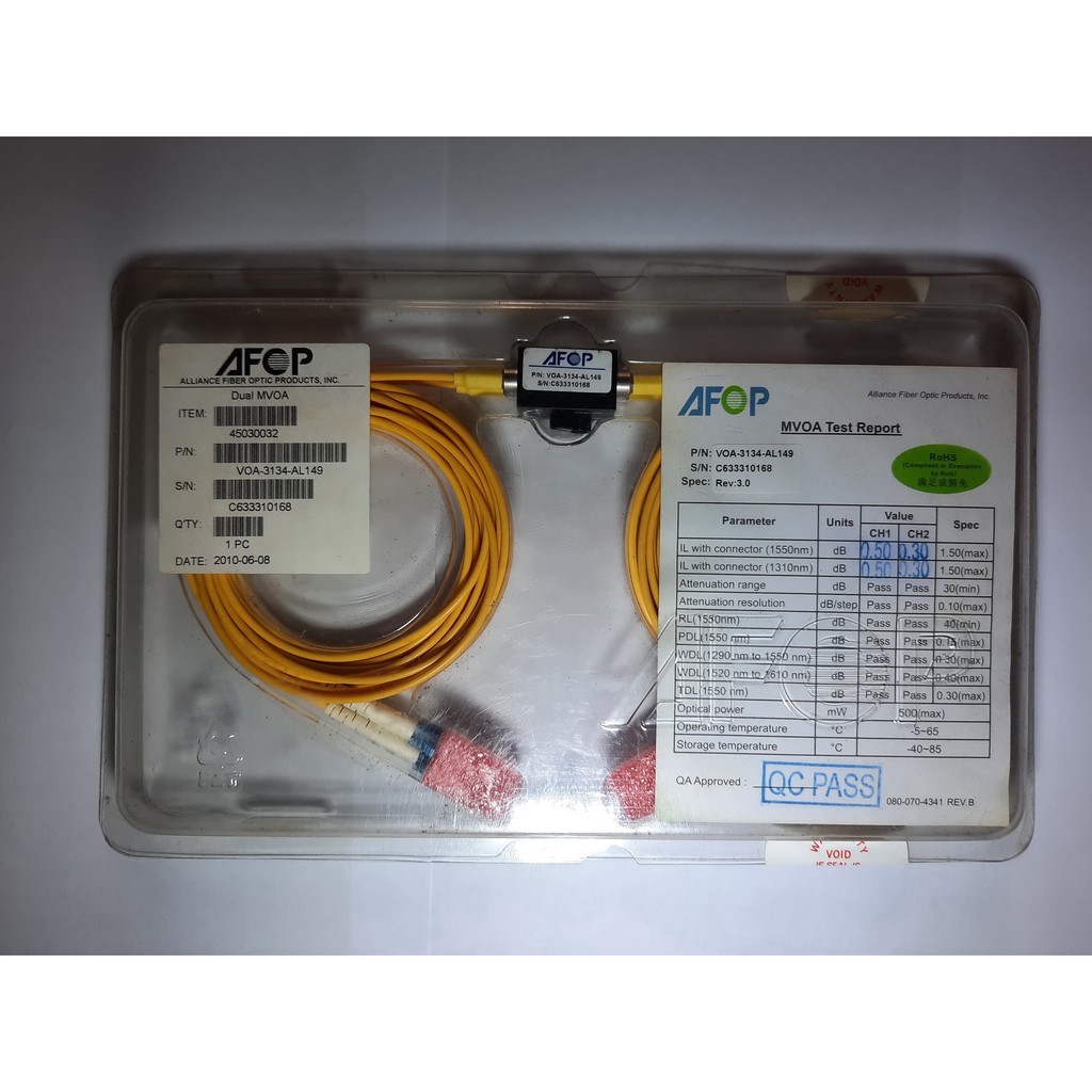 AFOP Duplex mechanical adjustable fiber attenuator MVOA original VOA ...