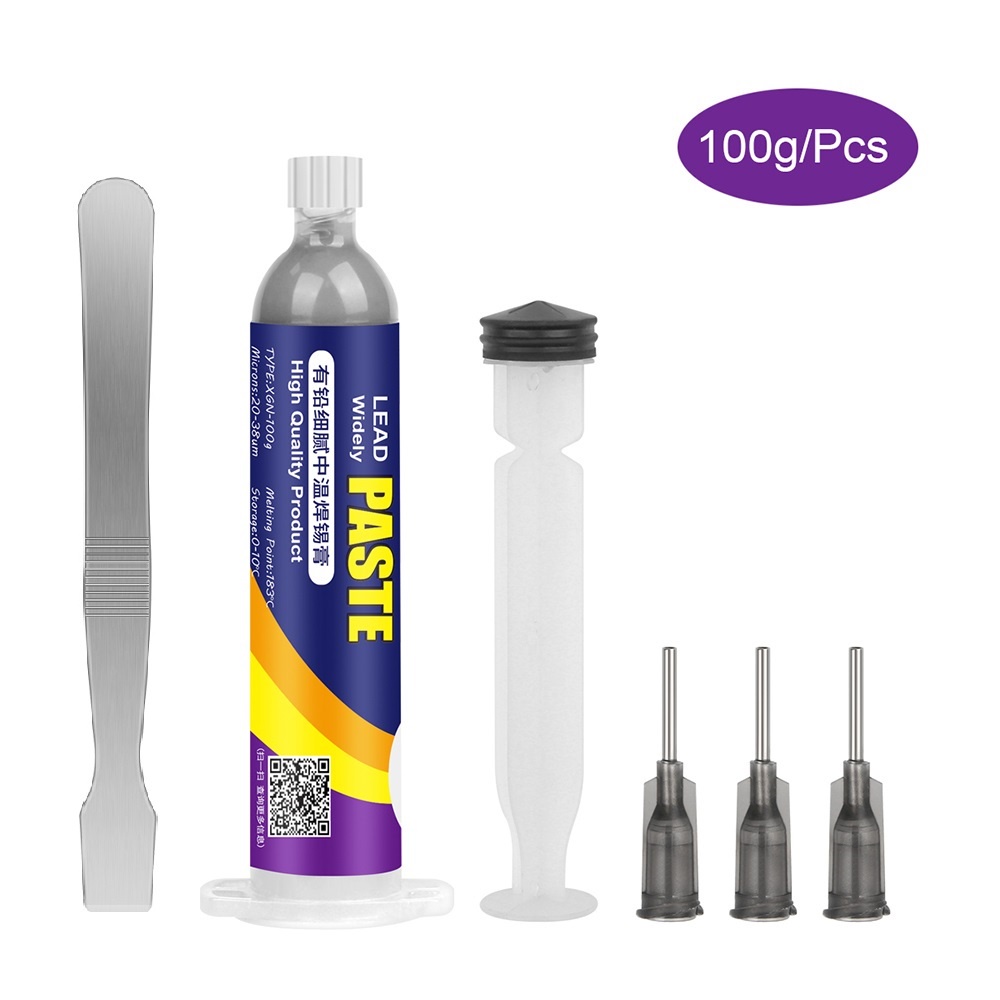 WNB 60/100g Leaded Syringe Flux Soldering Paste 183℃ Melting Point For ...