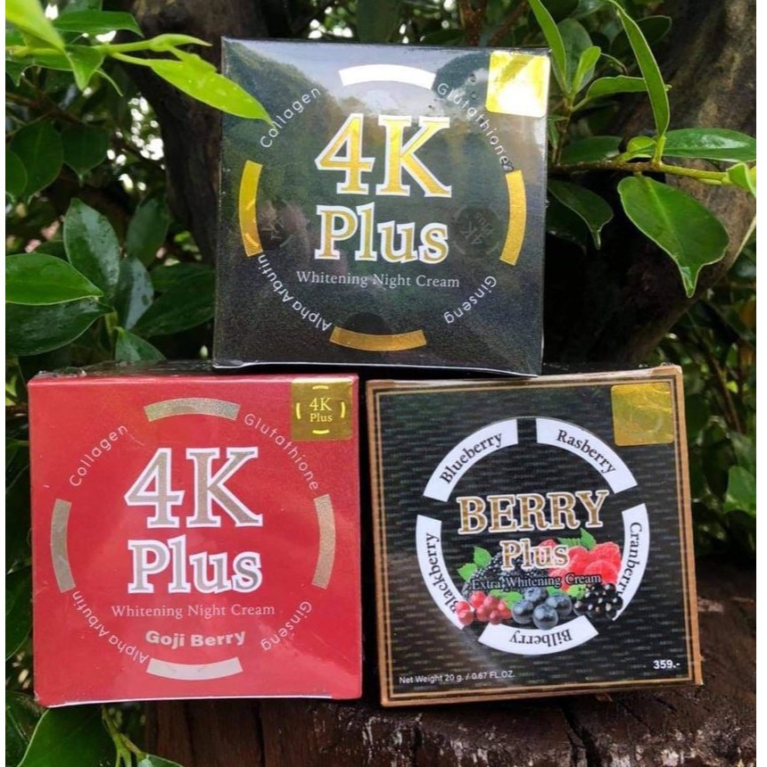 ครีม 4k plus goji berry plus extra q-nic care 4เคพลัส ไวท์เทนนิ่งไนท์ ...