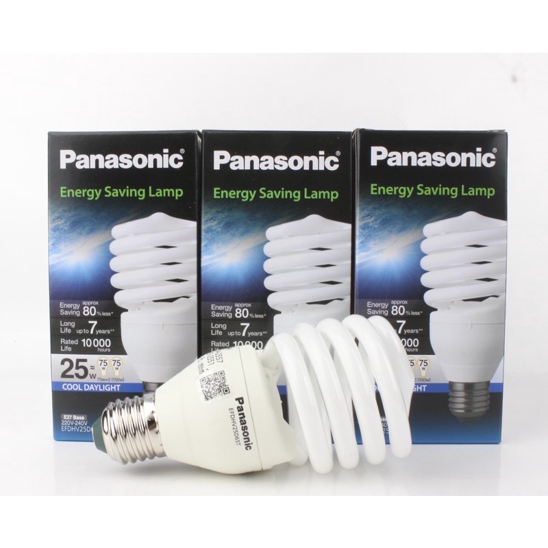 Panasonic หลอดไฟ พานาโซนิค ตะเกียบ เกลียว LED 9W/12W/14W/18W/25W แสงขาว ...