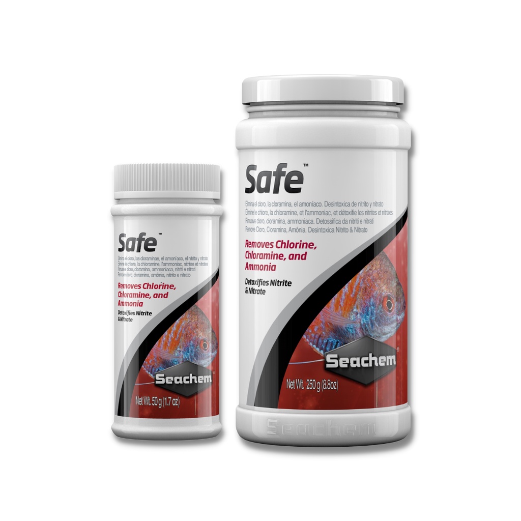 Seachem Safe™ 50g, 250g - เม็ดขจัดคลอรีนคลอรามีนและแอมโมเนียล้างพิษไน ...