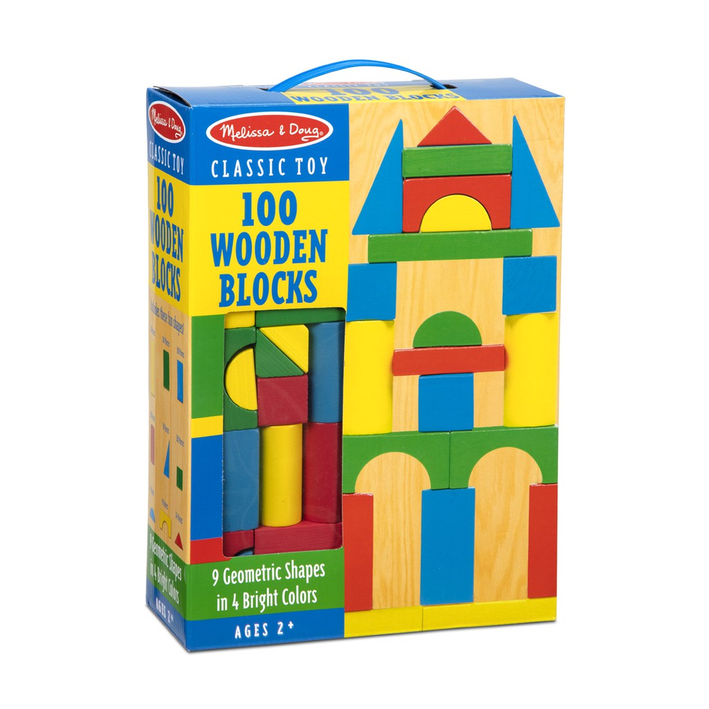 Melissa and Doug รุ่น 481 Wood Blocks Set 100 Pcs บล๊อกไม้อย่างดี 100 ...