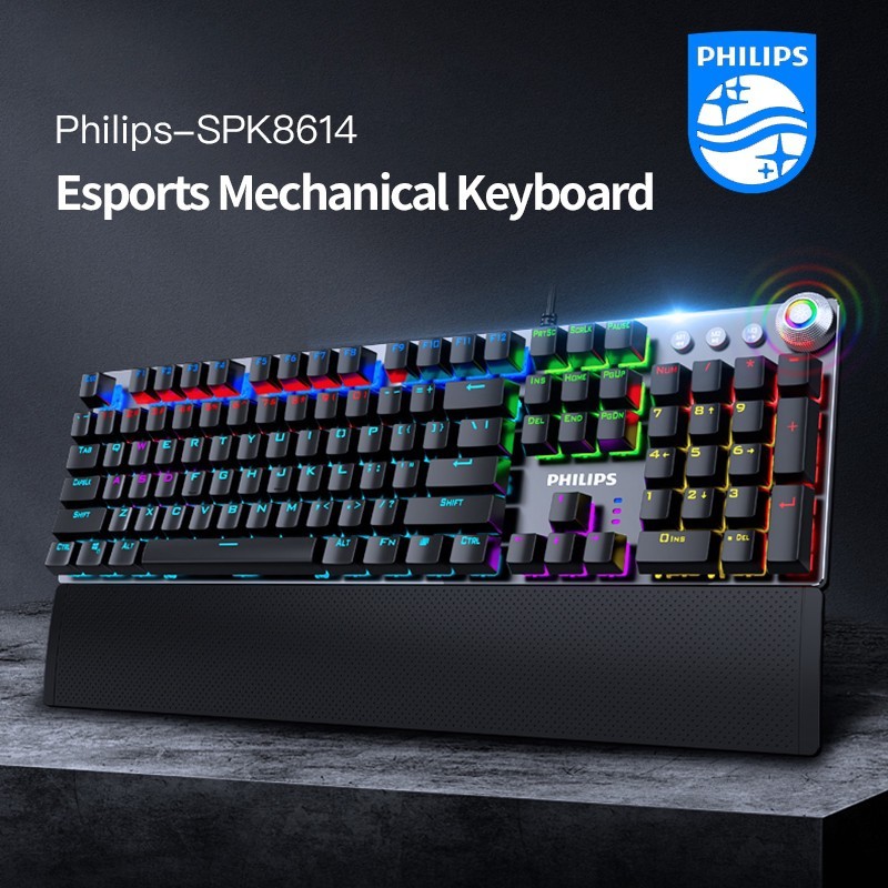 Philips SPK8614 Real Mechanical Keyboard Gaming | Shopee Thailand