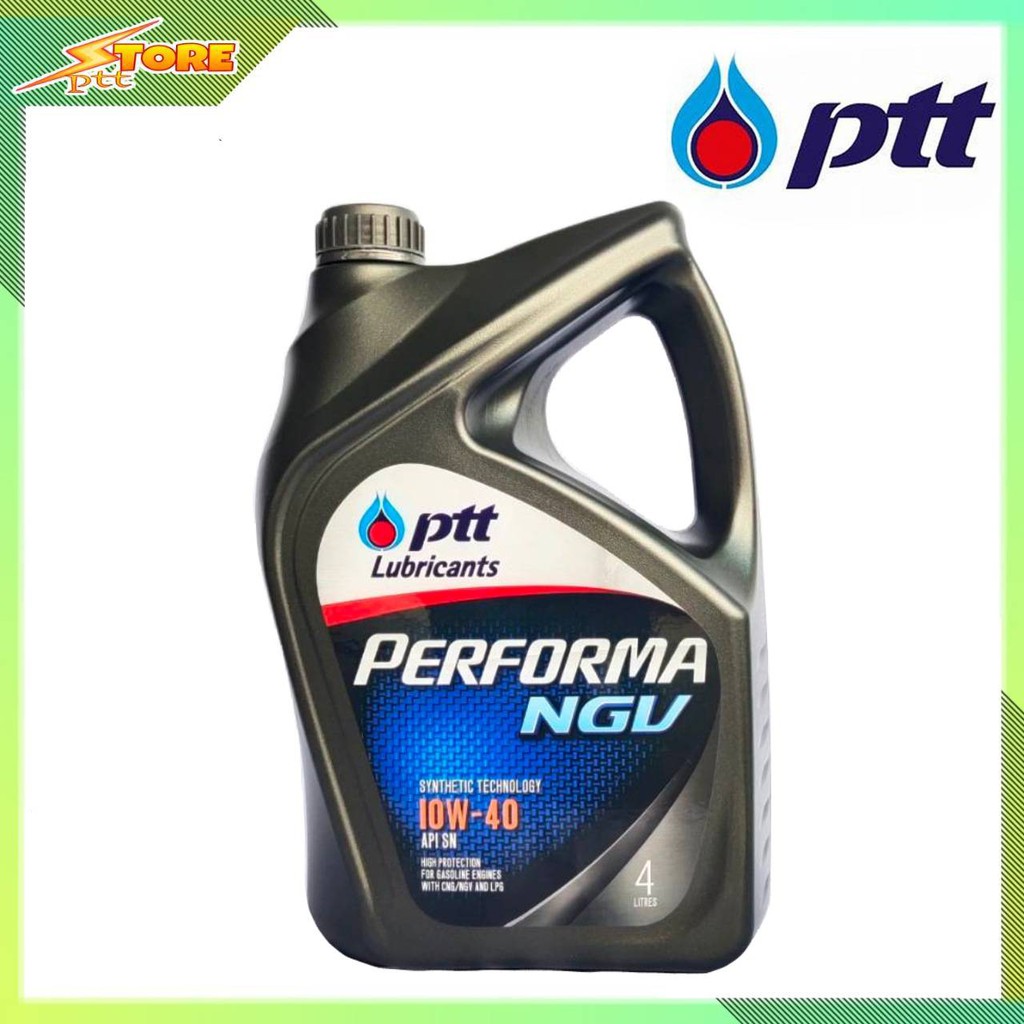 น้ำมันเครื่อง ปตท PTT Performa NGV 10w-40 (4ลิตร) | Shopee Thailand