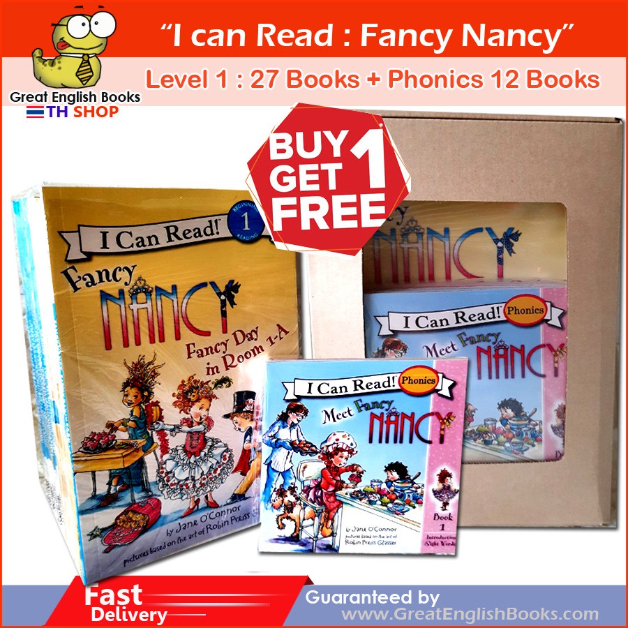 *มีเก็บปลายทาง* หนังสือเด็กภาษาอังกฤษ I can read : Fancy Nancy (level 1 ...