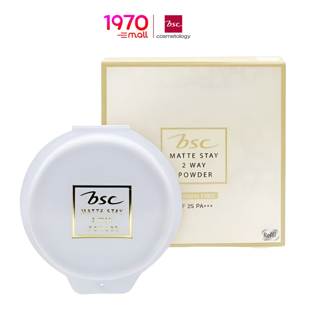 [Clearance] BSC MATTE STAY TWO WAY POWDER 10g. (ตลับรีฟิล) แป้งผสมรอง ...