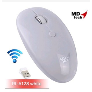 เมาส์ MD-TECH เมาส์ไร้สาย Wireless Mouse RF-A128 (คลิ๊กเงียบ) | Shopee Thailand