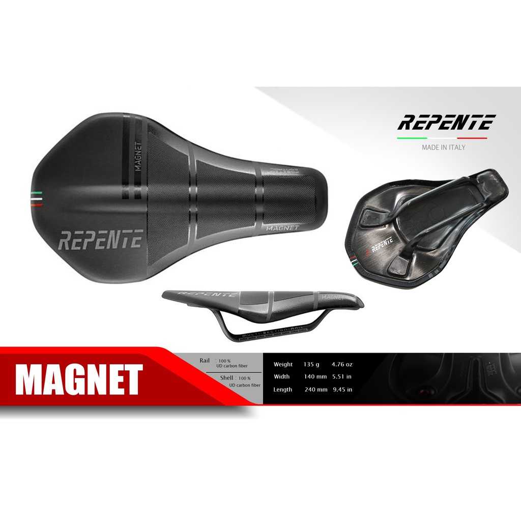 อานจักรยาน REPENTE รุ่น Magnet รางคาร์บอน- กว้าง 140 mm - MADE IN ITALY ...