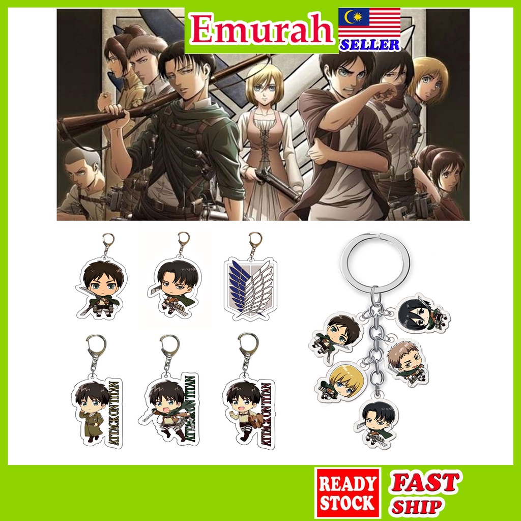 Attack On Titan พวงกุญแจอะคริลิคพวงกุญแจอะนิเมะมังงะ AOT | Shopee Thailand