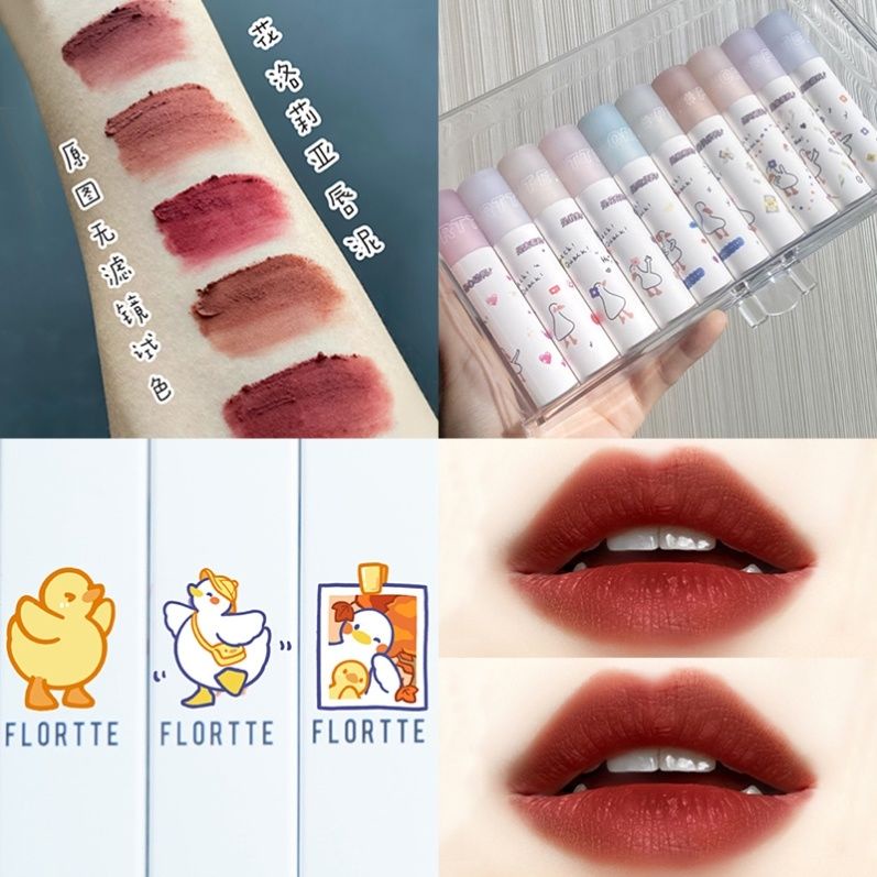 ขาย ☒Flortte flower Loria lip mud กำมะหยี่ Matte glaze ดอกไม้ Luo Liya ...