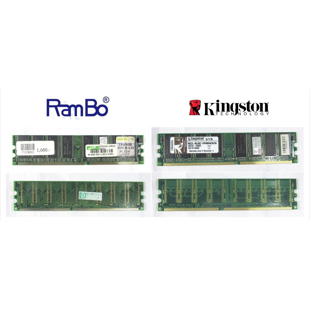 Ram PC DDR 400 Mhz 256 MB Rambo Kingston ddr1 เทสแล้วใช้ได้ปกติ ...