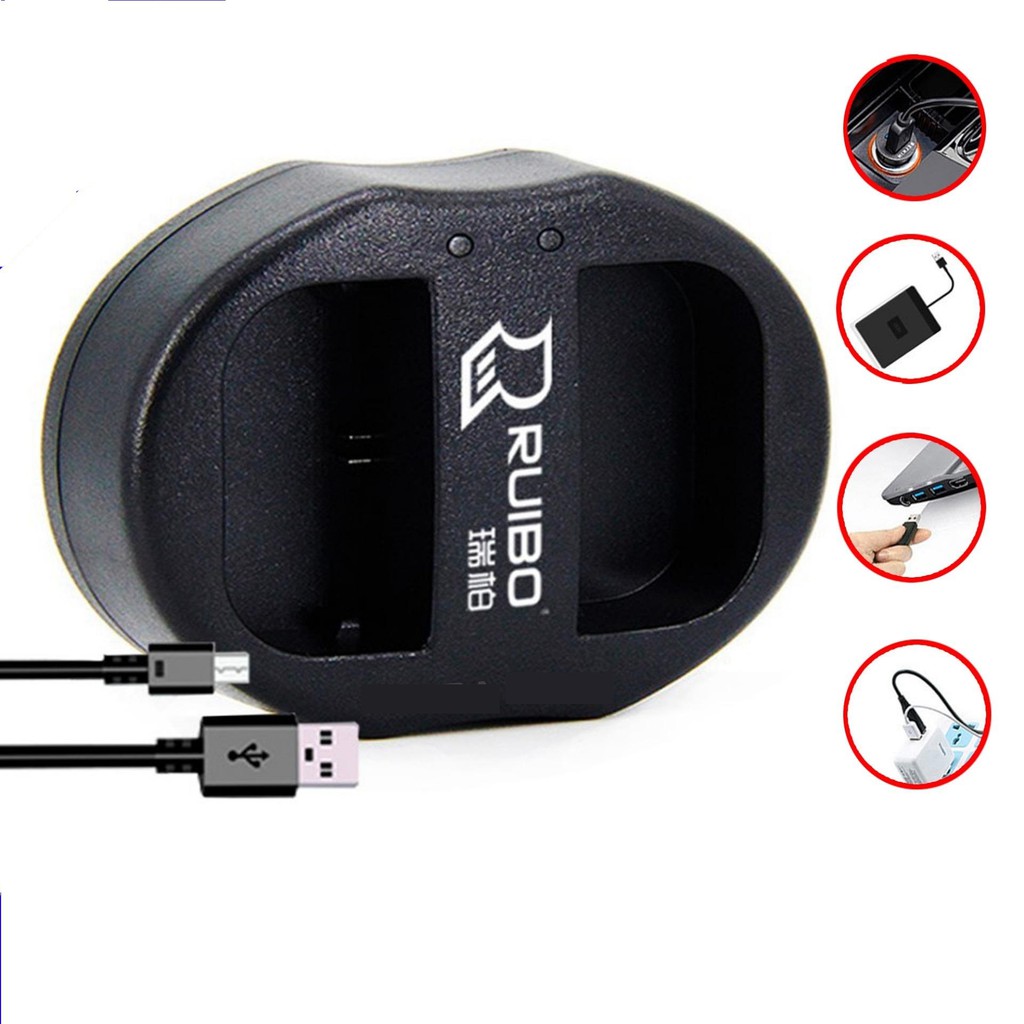 แท่นชาร์จแบตกล้องแบบคู่ USB Dual Battery Charger for for PANASONIC ...