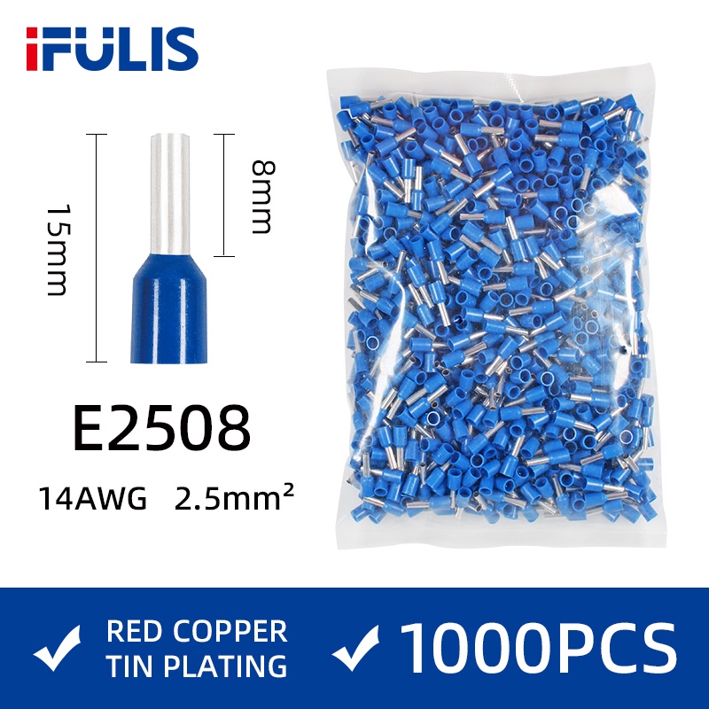 ขั้วต่อสายไฟ E7508 E4009 E6012 E10-12 1000 ชิ้น | Shopee Thailand