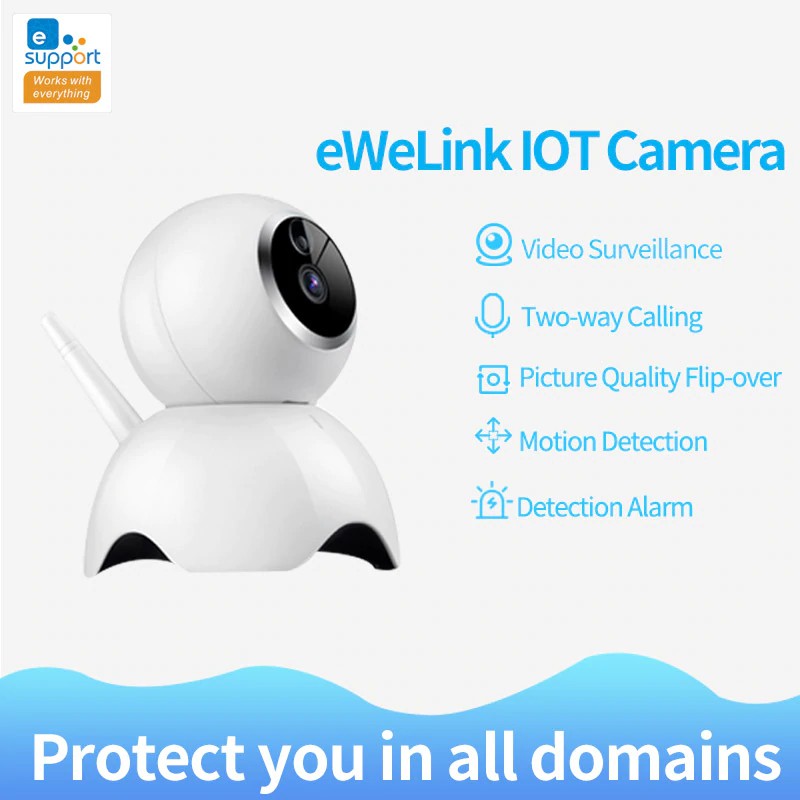 กล้องวงจรปิด eWelink Camera Smart IoT 720P หมุนกล้องได้ พร้อมเซ็นเซอร์ ...