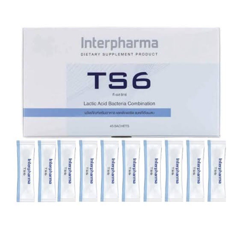 TS6 Probiotic โปรไบโอติก 6 สายพันธุ์ แบบแยกซอง ปรับสมดุลทางเดินอาหาร ลด ...