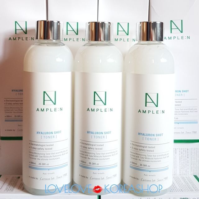 Coreana AMPLE : N HYALURON SHOT TONER 600ml | Shopee Thailand