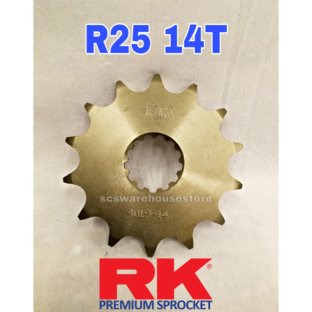 Rk เฟืองหน้า อุปกรณ์เสริมมอเตอร์ สําหรับ Yamaha R25 14T 15T MT25 ...