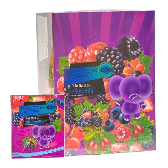 Bio-Vit C 60 Berry Flavor ไบโอ วิตามินซี กลิ่นเบอร์รี่ ขนาด 60 ...