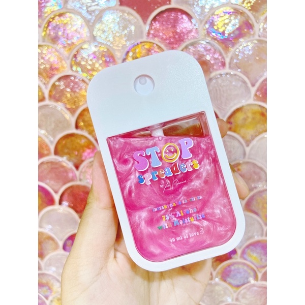 สเปรย์แอลกอฮอล์ 75% พกพา มีกลิ่นน้ำหอม กลิตเตอร์ แบรนด์ Stop Spreaders ...