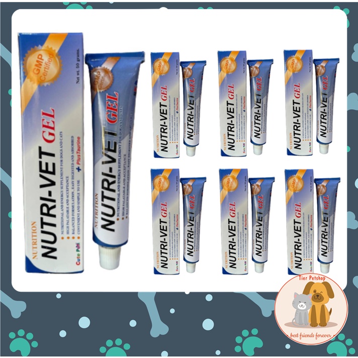 12 หลอด NutriVet Gel เจลวิตามินเสริม พลังงาน สำหรับสุนัขและแมว 50 g | Shopee Thailand