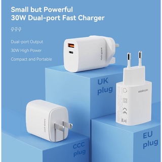 อะแดปเตอร์สำหรับไอโฟนและAndroid Fast Charger 30W Quick charger T51 Dual ...