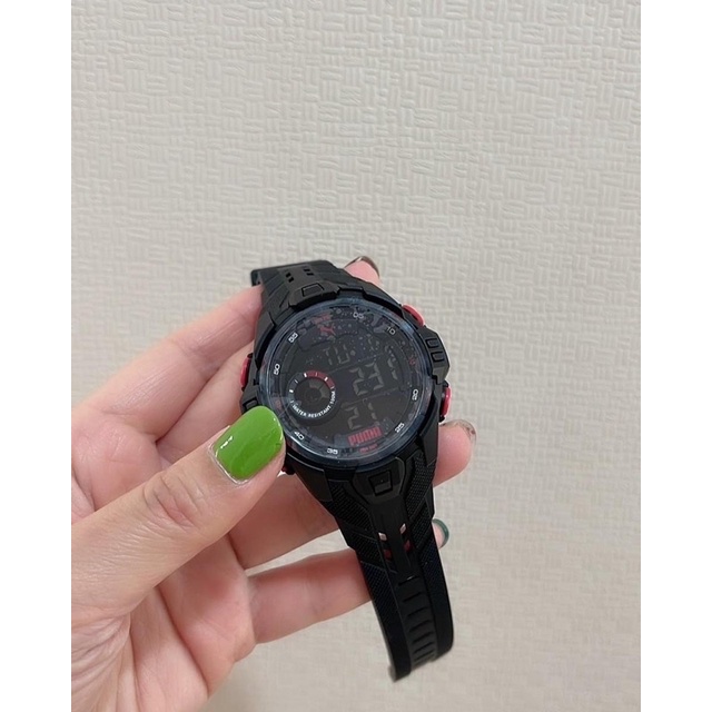 PUMA Bold LCD Black Polyurethane Watch