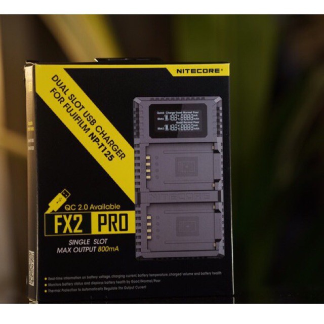 (FUJI GFX ) Nitecore FX2 pro แท่นชาร์จสำหรับ FUJI GFX-50, gfx50, gfx50r ...